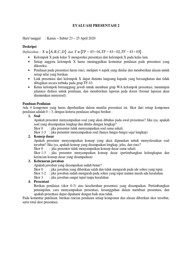 Evaluasi Presentasi 2 | PDF
