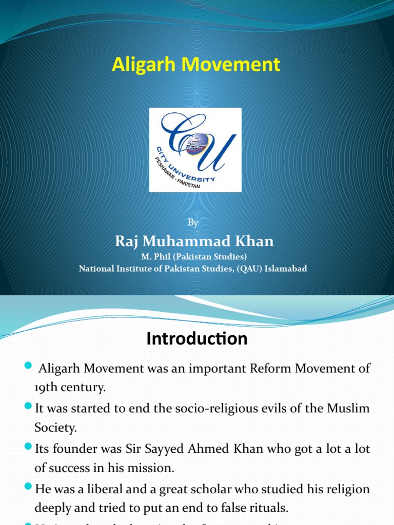 Aligarh Movement: Raj Muhammad Khan | PDF | Two Nation Theory ...