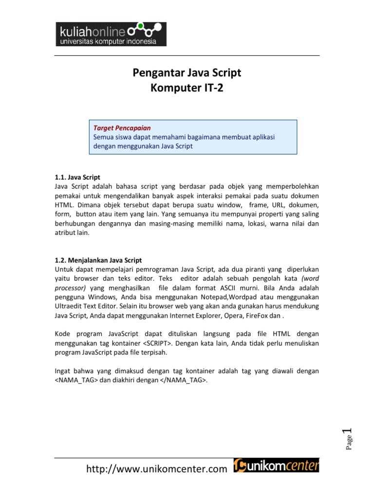 Modul Java Script | PDF