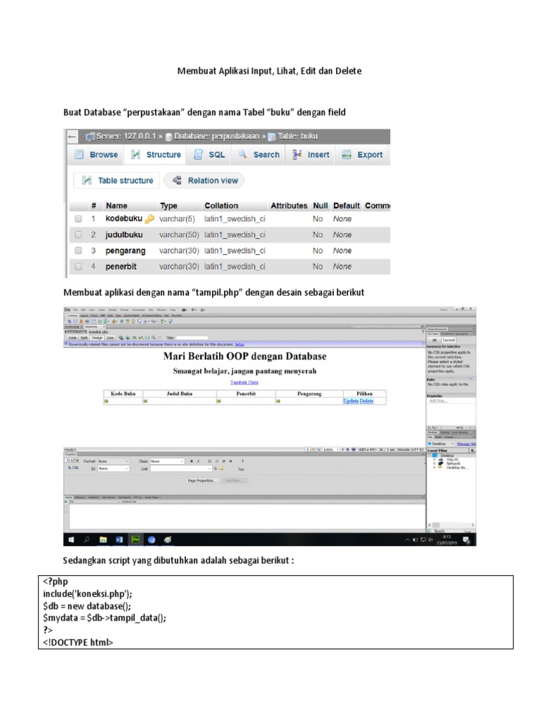 Aplikasi CRUD Perpustakaan | PDF | Metode & Bahan Ajar | Teknologi & Rekayasa