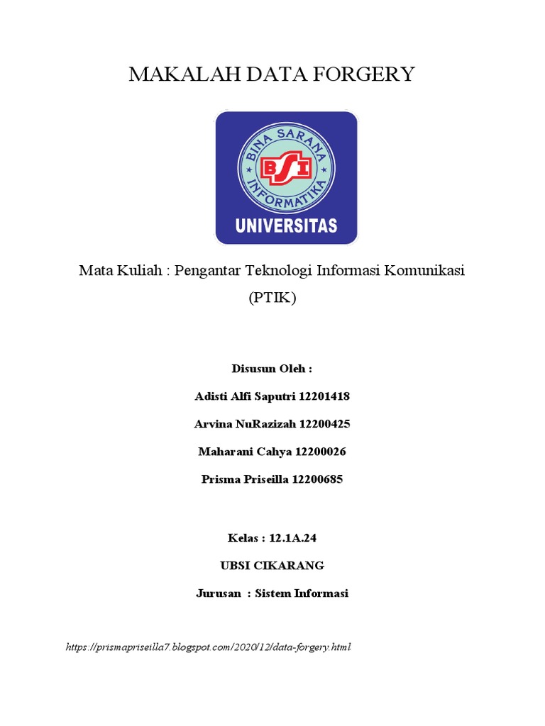 Makalah Data Forgery | PDF