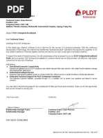 PLDT Application Form-1 | PDF | Internet Access | Oral Communication