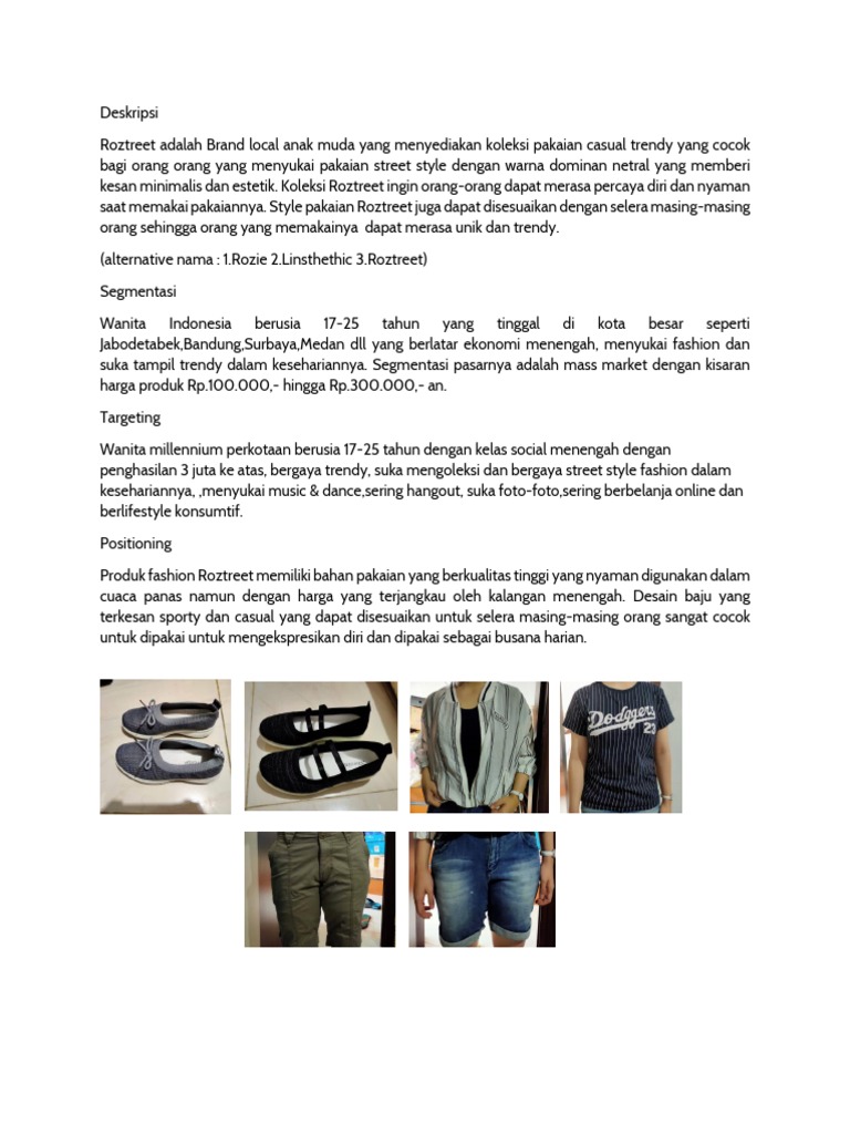 Deskripsi Brand Fashion | PDF