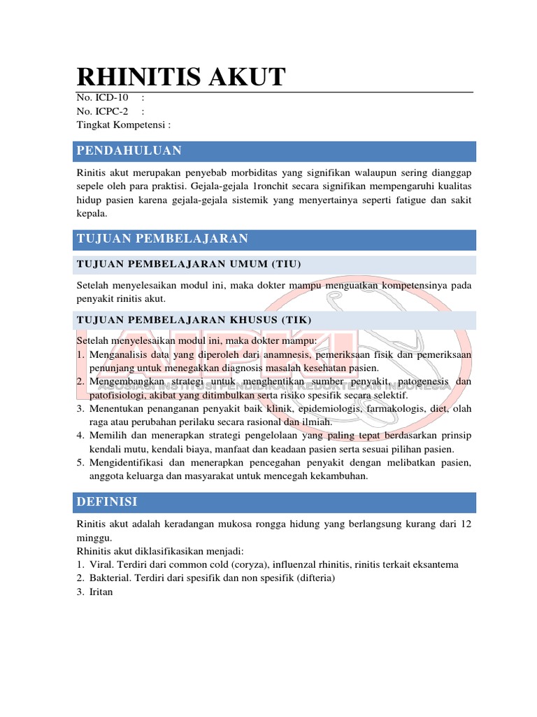 Modul Rhinitis | PDF