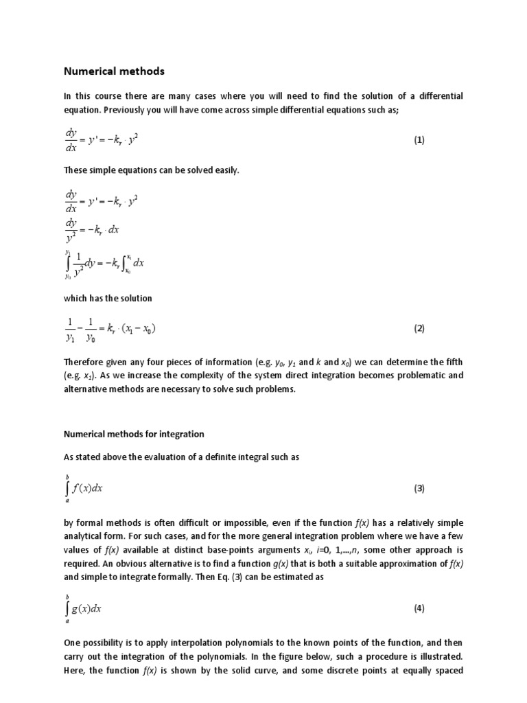 Numerical Methods Notes | PDF | Numerical Analysis | Mathematical Analysis