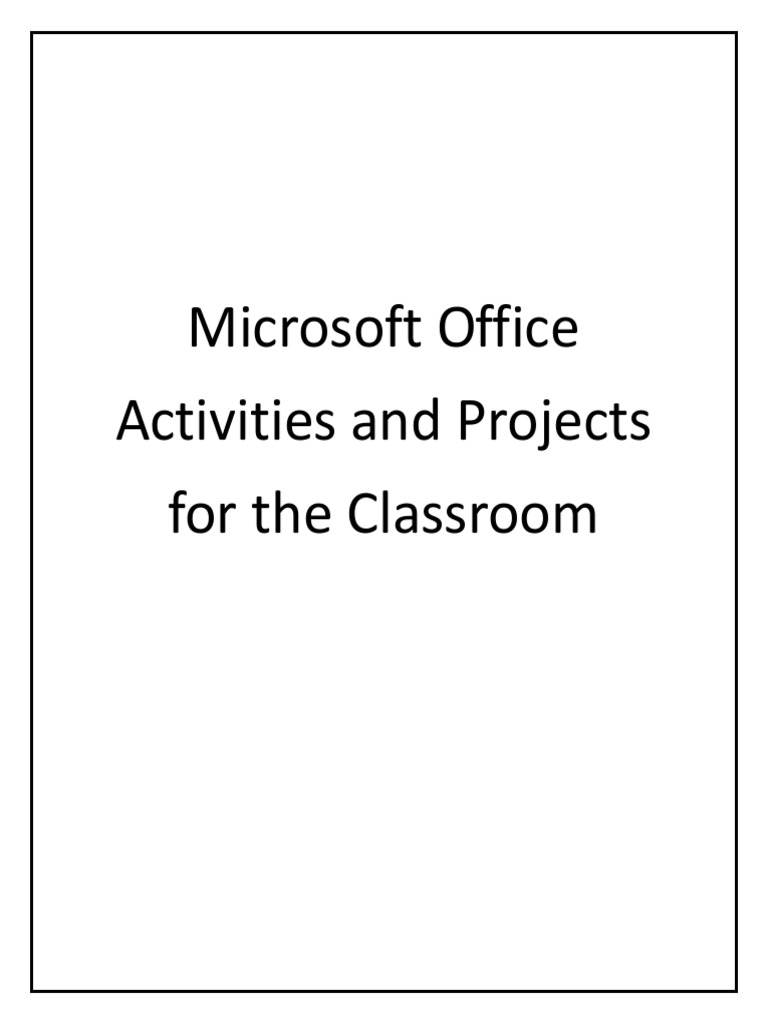 1 Microsoft Office Activities and Projects | PDF | Microsoft Word ...