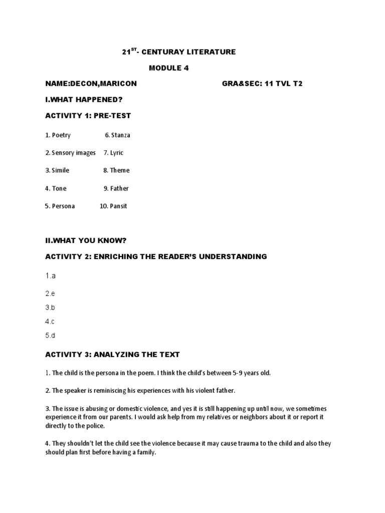 21ST Module 4 | PDF | Self-Improvement