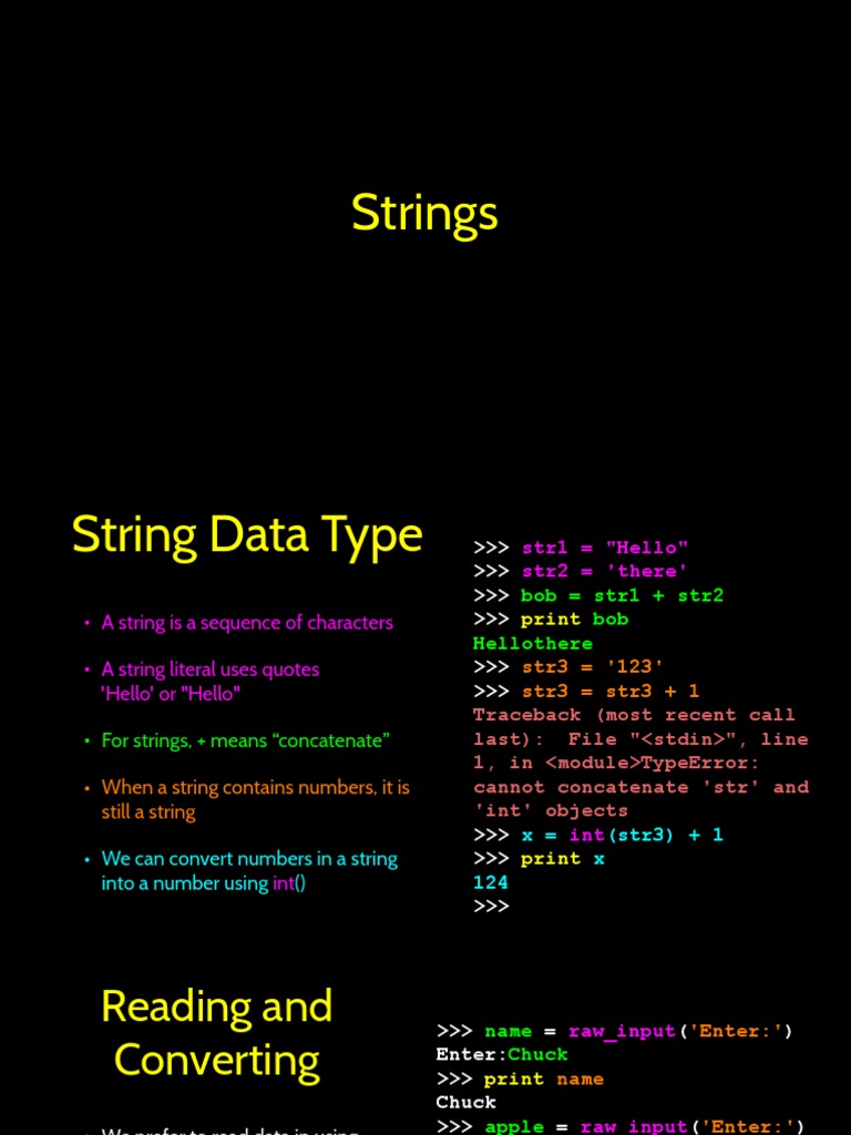 Python String Operations Guide | PDF | String (Computer Science) | Control Flow