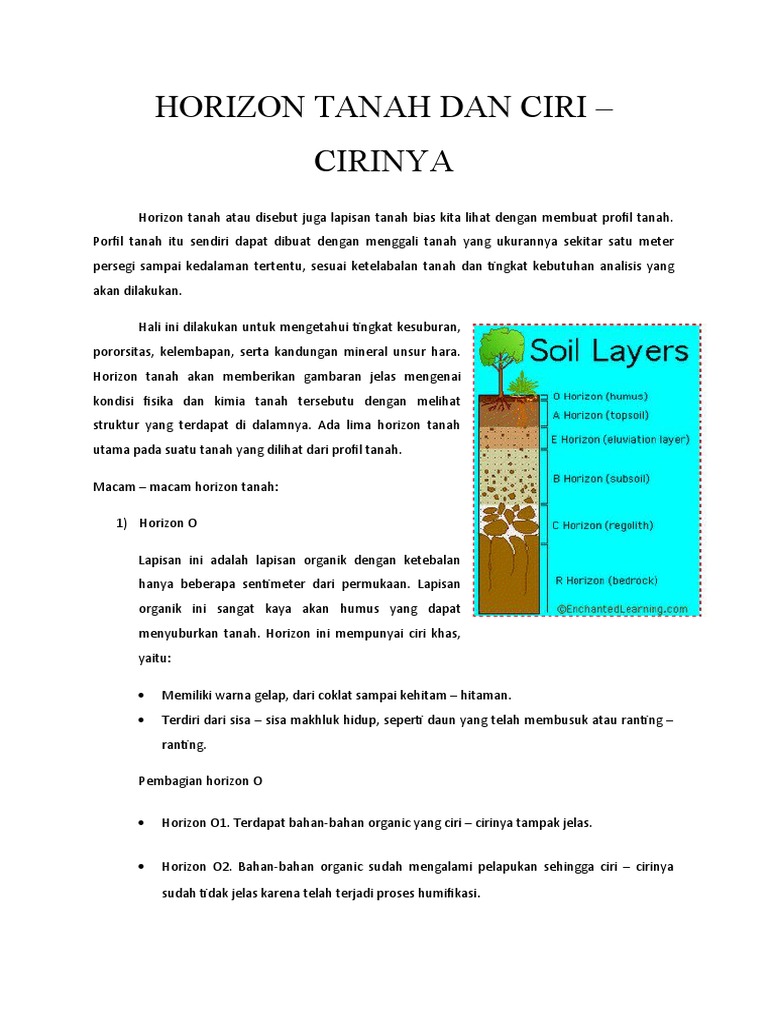 Horizon Dan Jenis Tanah | PDF