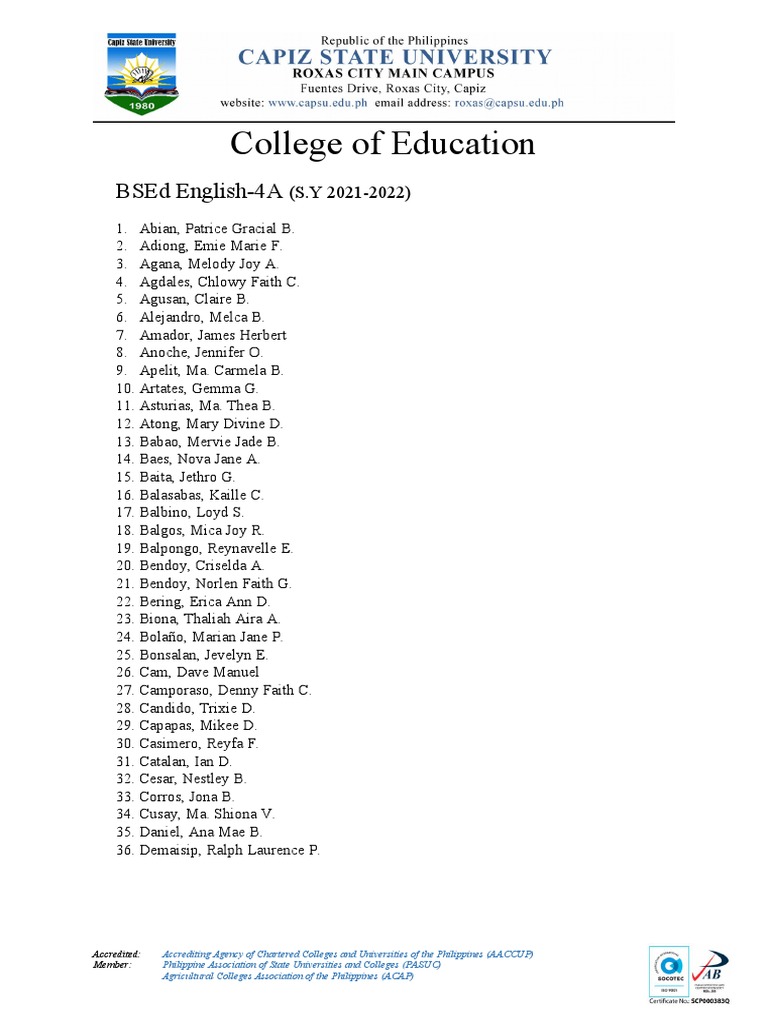 BSEd English-4A (S.Y 2021-2022) | PDF