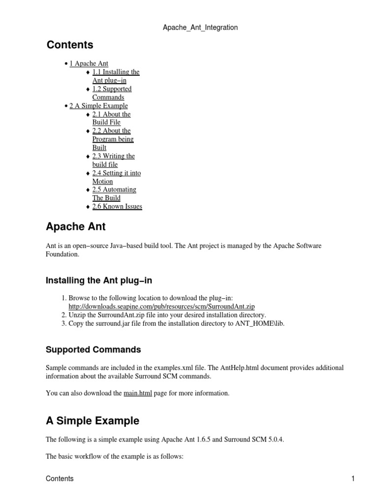 Apache Ant Integration | PDF | Version Control | Computer File