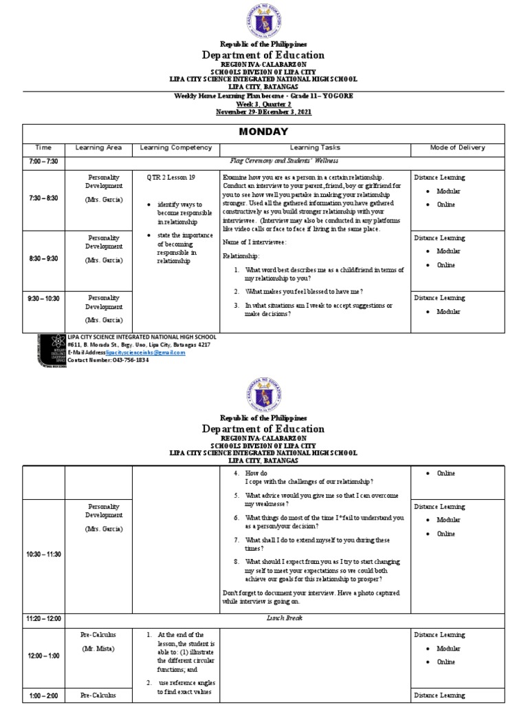 Department of Education: Monday | PDF | Educational Technology ...