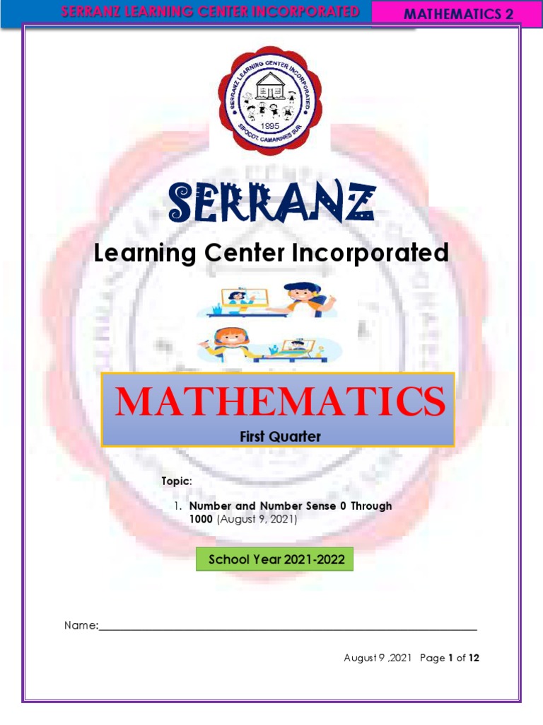 LESSON 1 Math Numbers and Number Sense | PDF | Teaching Mathematics ...