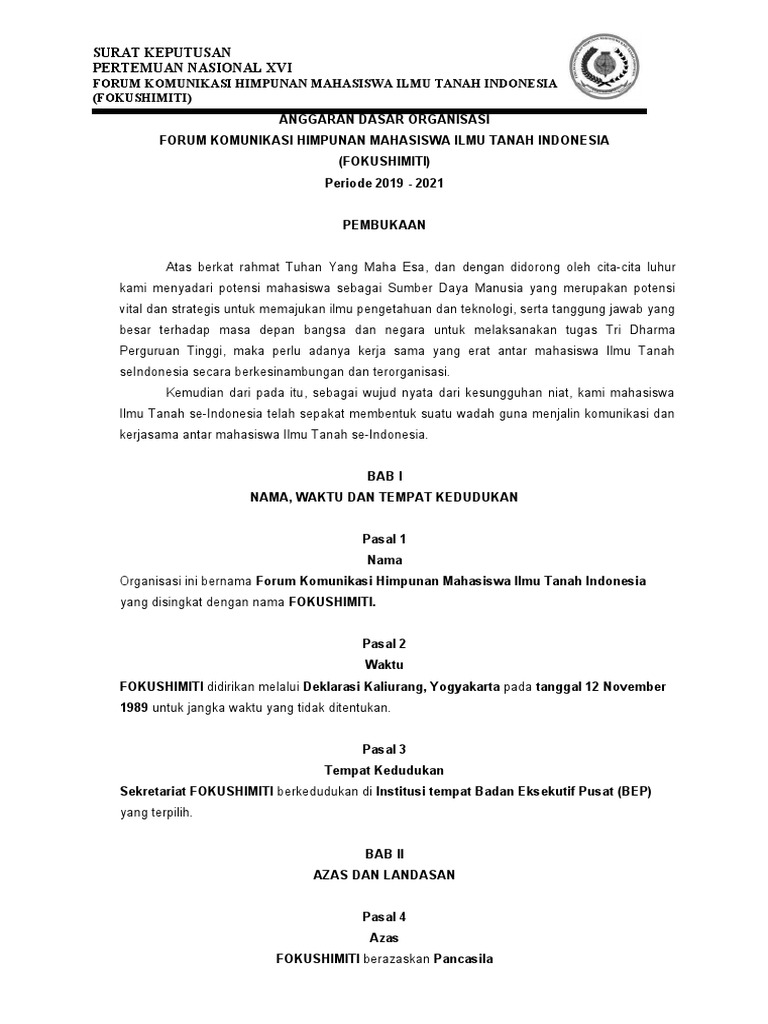 Ad Art Dan Gbho Fokushimiti Periode 2019-2021 | PDF