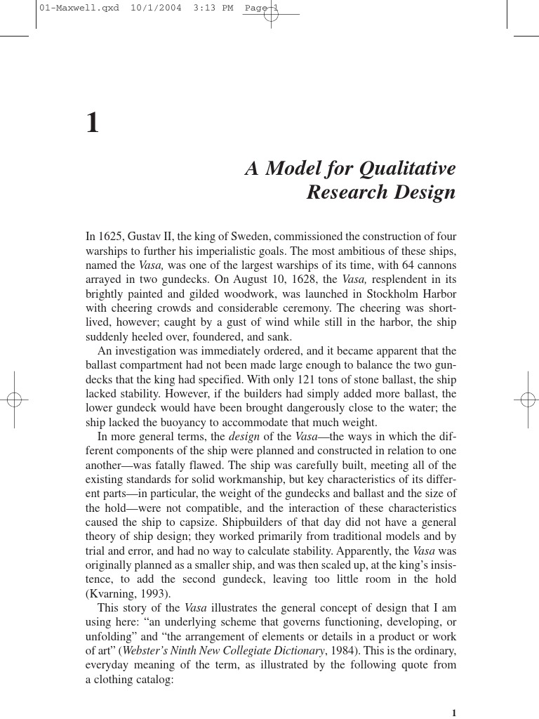 Maxwell - A Model For Research Design | PDF | Qualitative Research ...