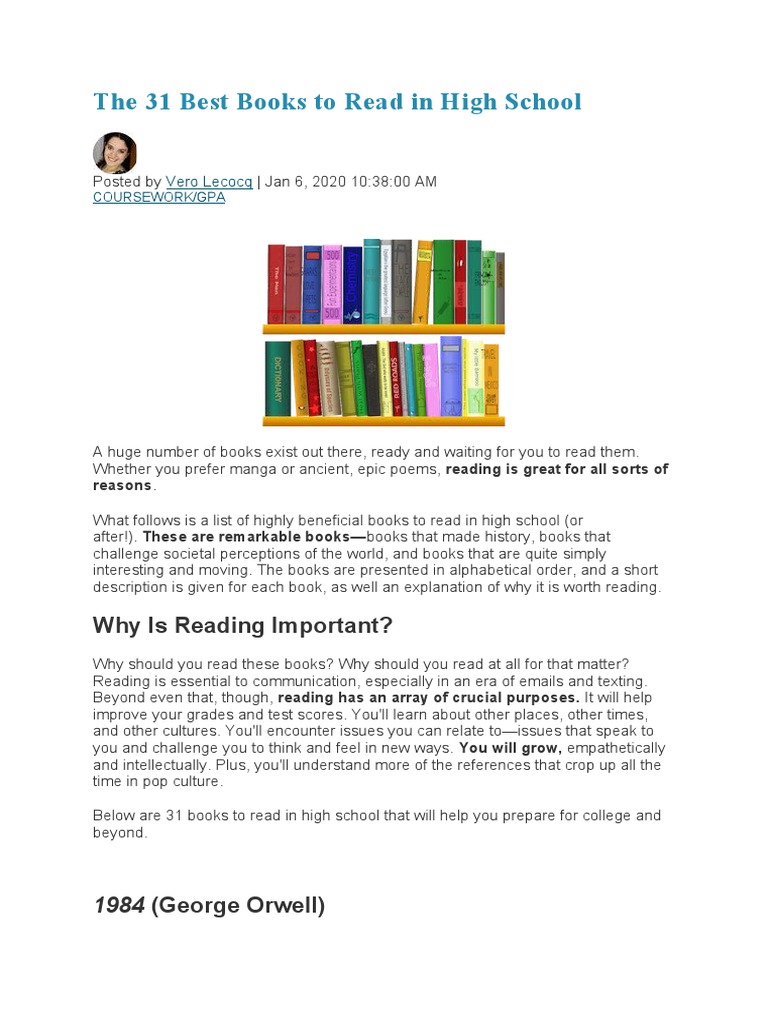 31 Essential High School Books | PDF | Odyssey | To Kill A Mockingbird