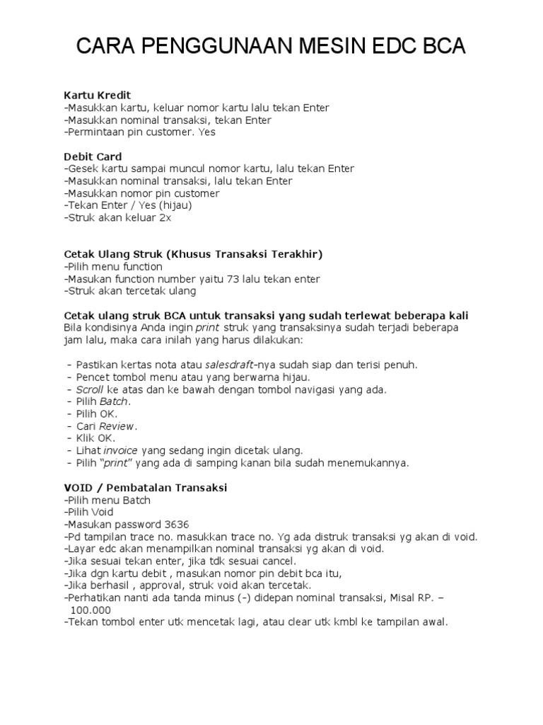 Penggunaan EDC | PDF