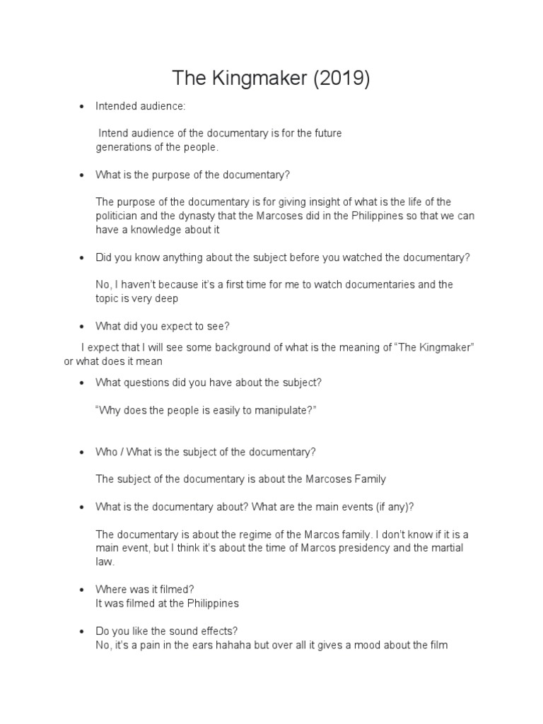 The Kingmaker (2019) | PDF