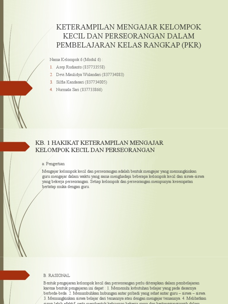 PKR Modul 6 Kel. 6 | PDF
