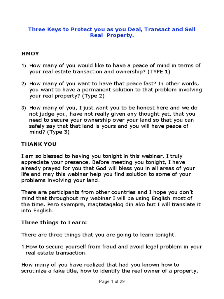 Webinar July-31 Script | PDF | Lease | Will And Testament
