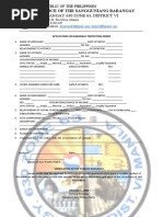 Application For Barangay Protection Order: Vawc Form#3 CONTROL NO ...