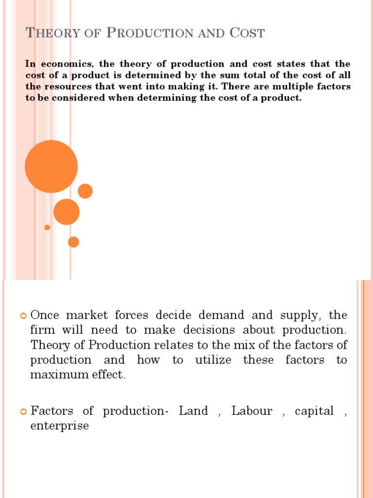 Theory of Production and Cost BA-I | PDF | Production Function ...