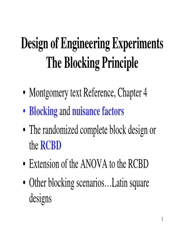 Experiment Blocking | PDF | Analysis Of Variance | Experiment