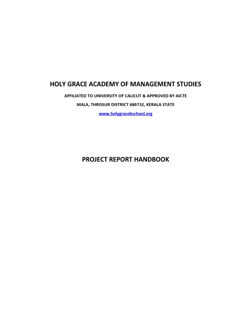 Project Report Handbook | PDF | Data Analysis | Qualitative Research