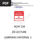 NCM 118 Syllabus AY 2023 2024 | PDF | Nursing | Medicine