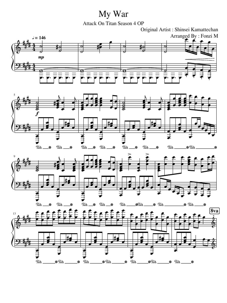 Attack On Titan - My War - AOT OP 4 | PDF
