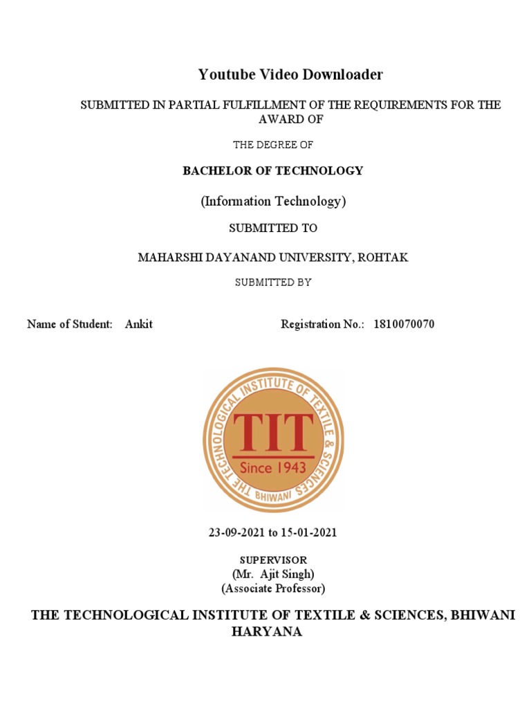 YouTube Video Downloader | PDF | Python (Programming Language ...