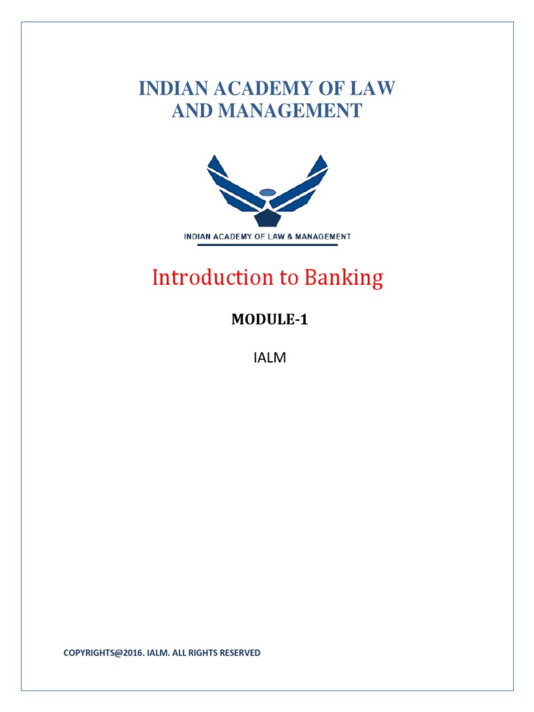 Module-1-Introduction To Banking | PDF | Banks | Reserve Bank Of India