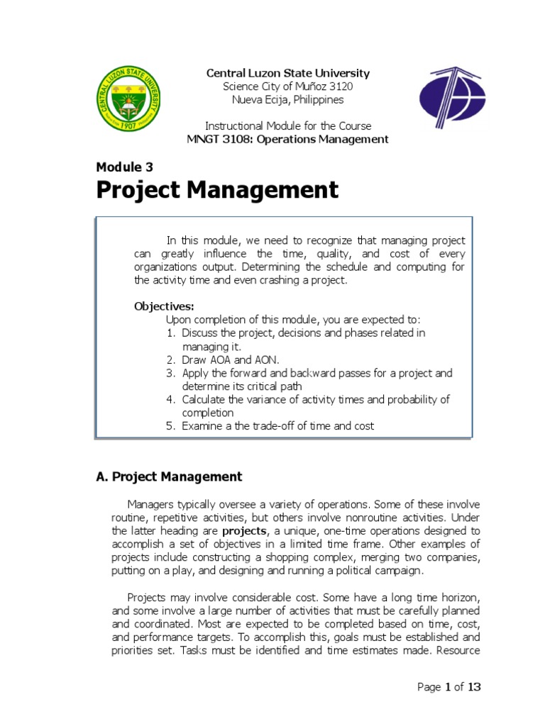 Project Management Module Overview | PDF | Business