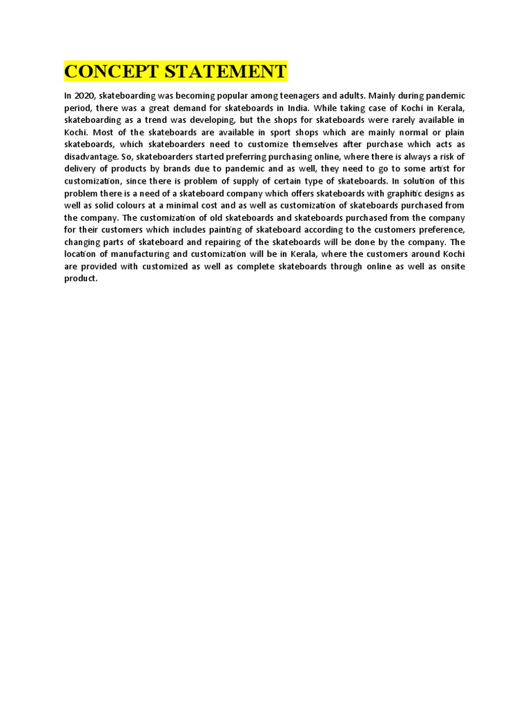 Concept Statement | PDF