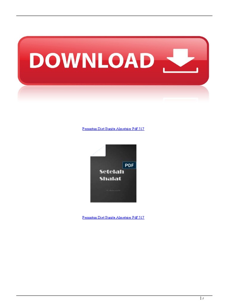 Panduan Diet Sunita Almatsier | PDF | Pengembangan Diri | Gaya Hidup