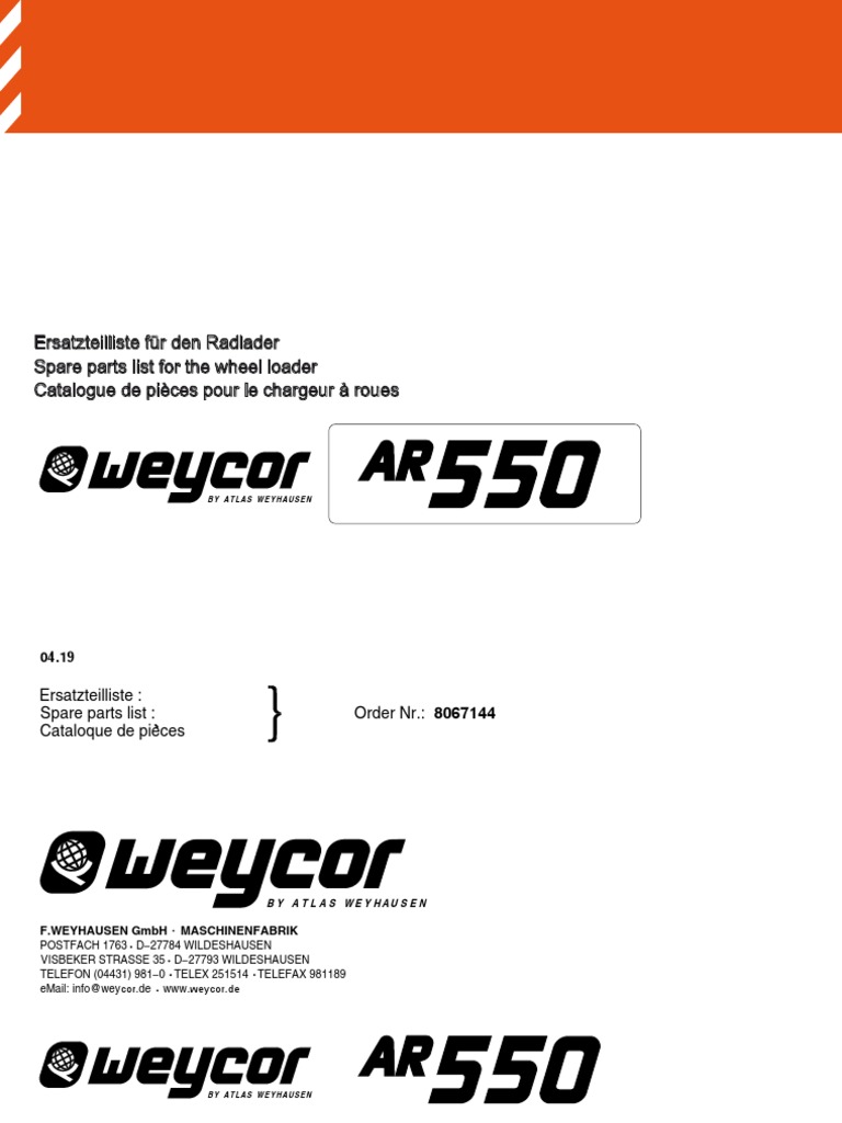 AR550 PFE5500 8067144 Spare Parts | PDF