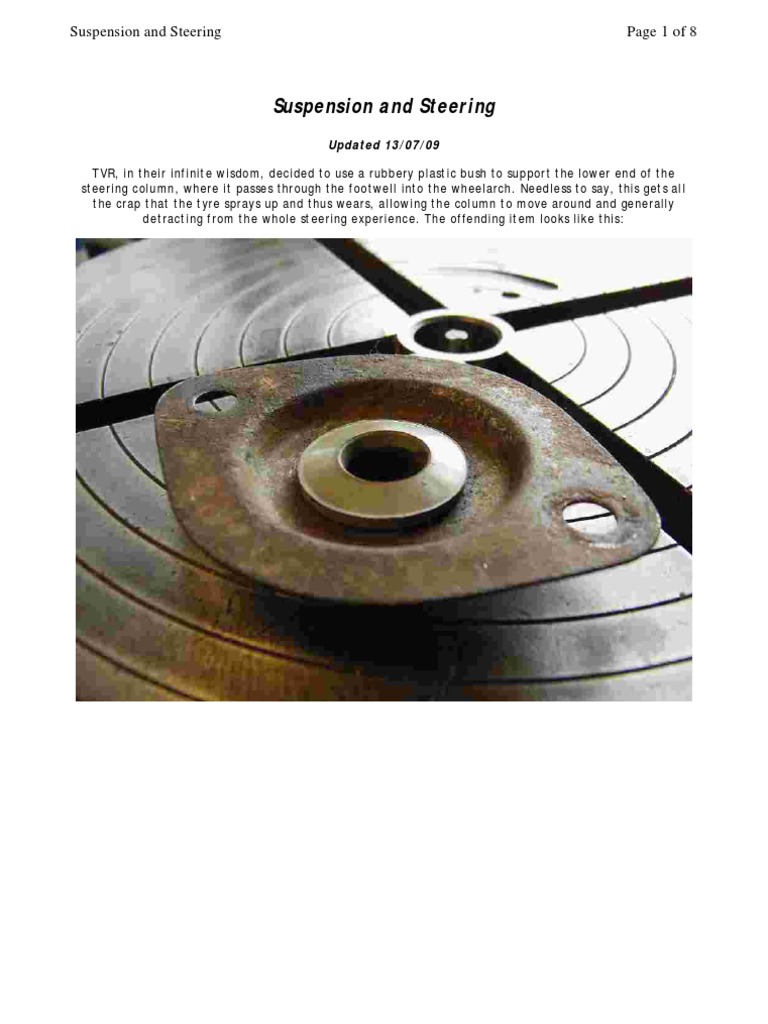 TVR Wedge Steering Mod | PDF | Steering | Wheeled Vehicles