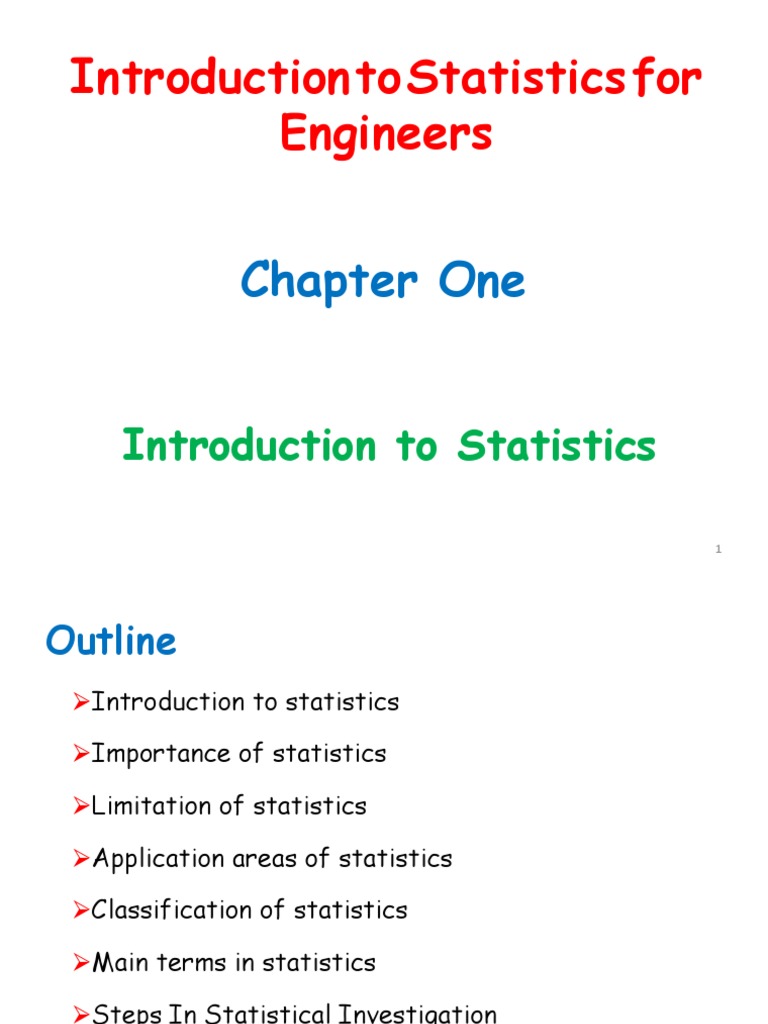 Introduction To Statastics | PDF | Mean | Statistics