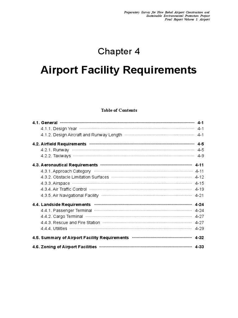 Airport Facility Requirements | PDF | Aviation | Transport