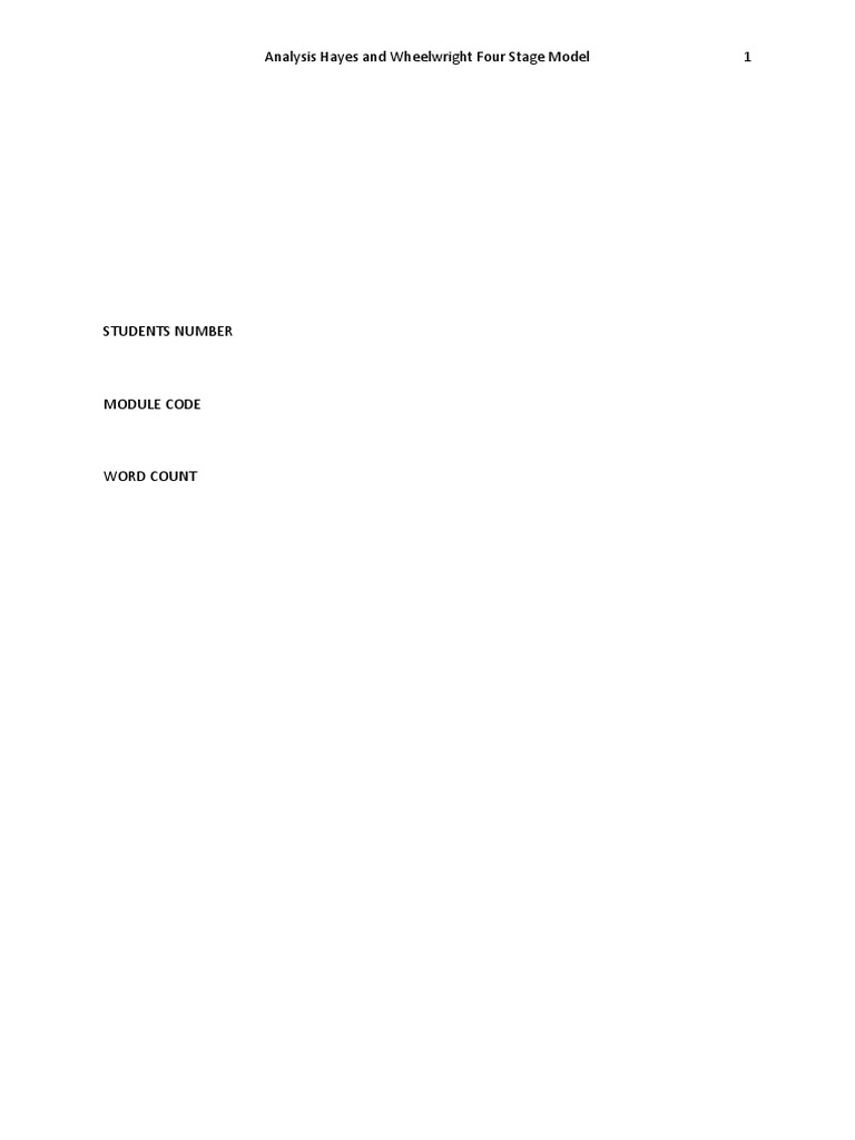 Analysis Hayes and Wheelwright Four Stage Model | PDF | Competitive ...