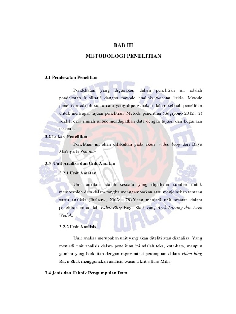 Desain Dan Metode Penelitian (Cara Ambil Data DLL) | PDF