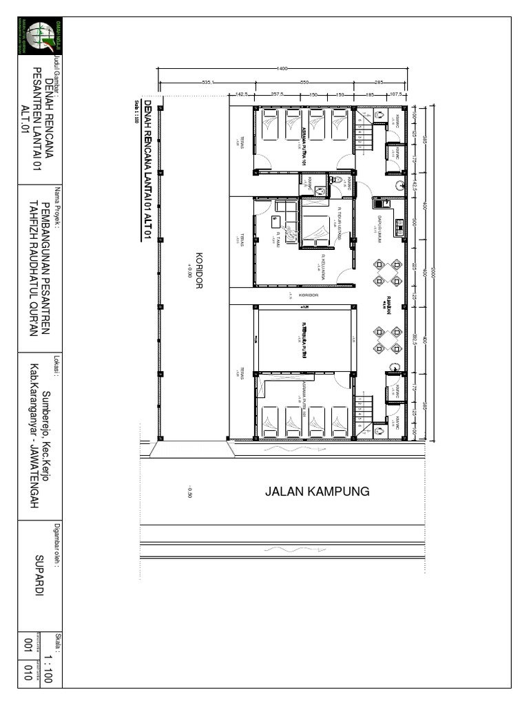 Contoh Denah Rencana LT 01 Alt.01 | PDF