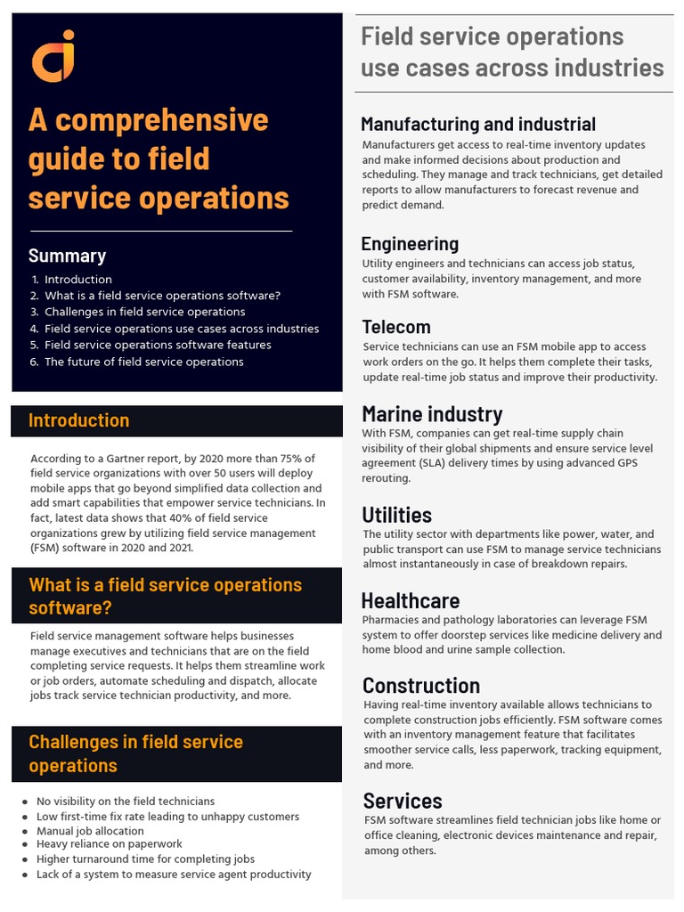 A Comprehensive Guide To Field Service Operations | PDF | Scheduling ...
