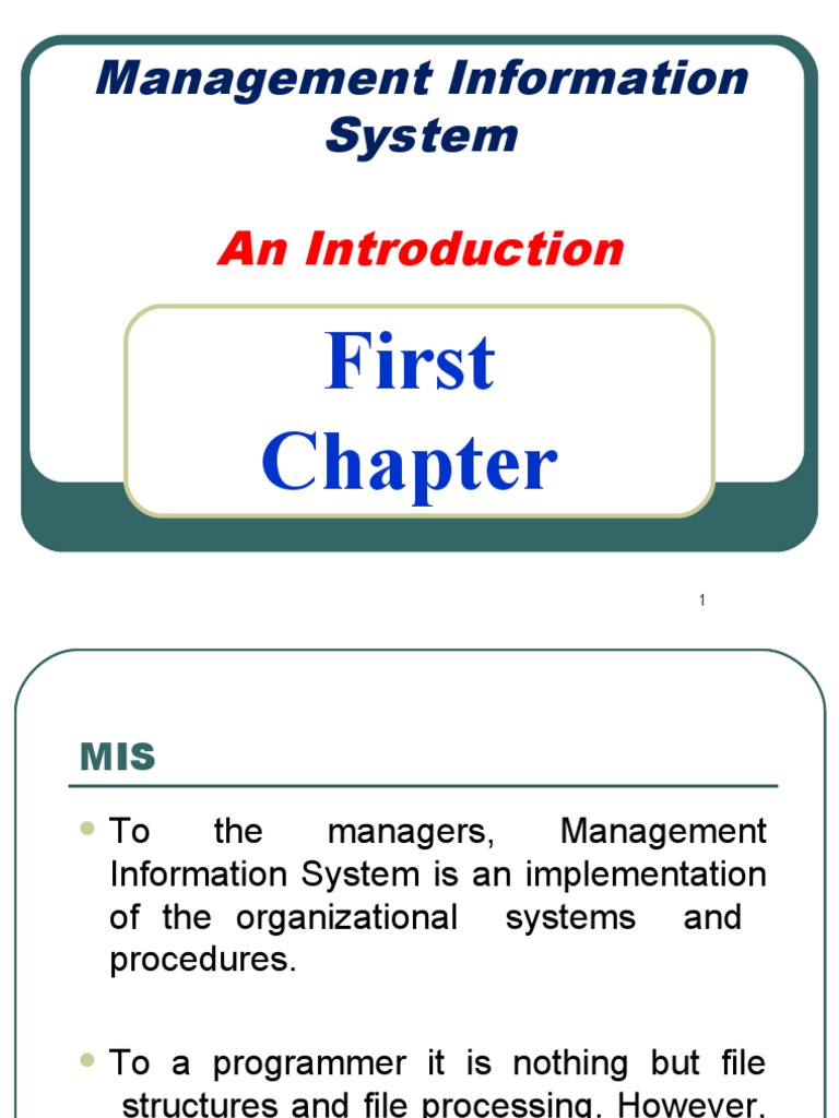 Management Information System: An Introduction | PDF | Management ...