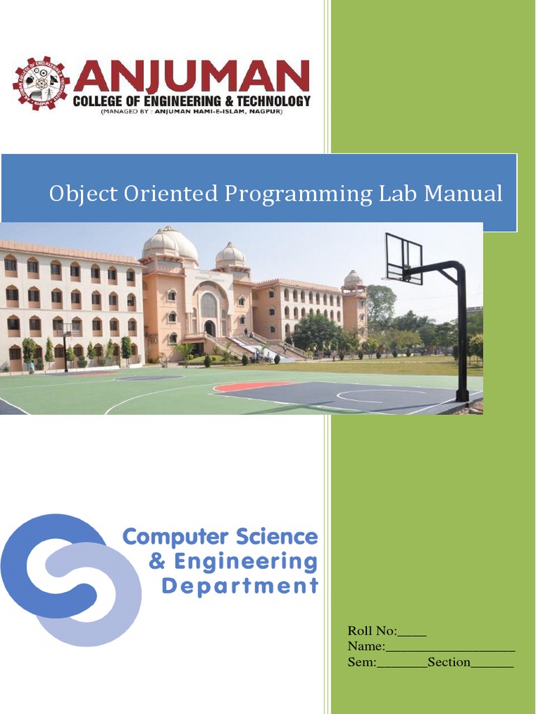 Oop 5 A B Lab Manual 2018 19student1 | PDF | C++ | Programming