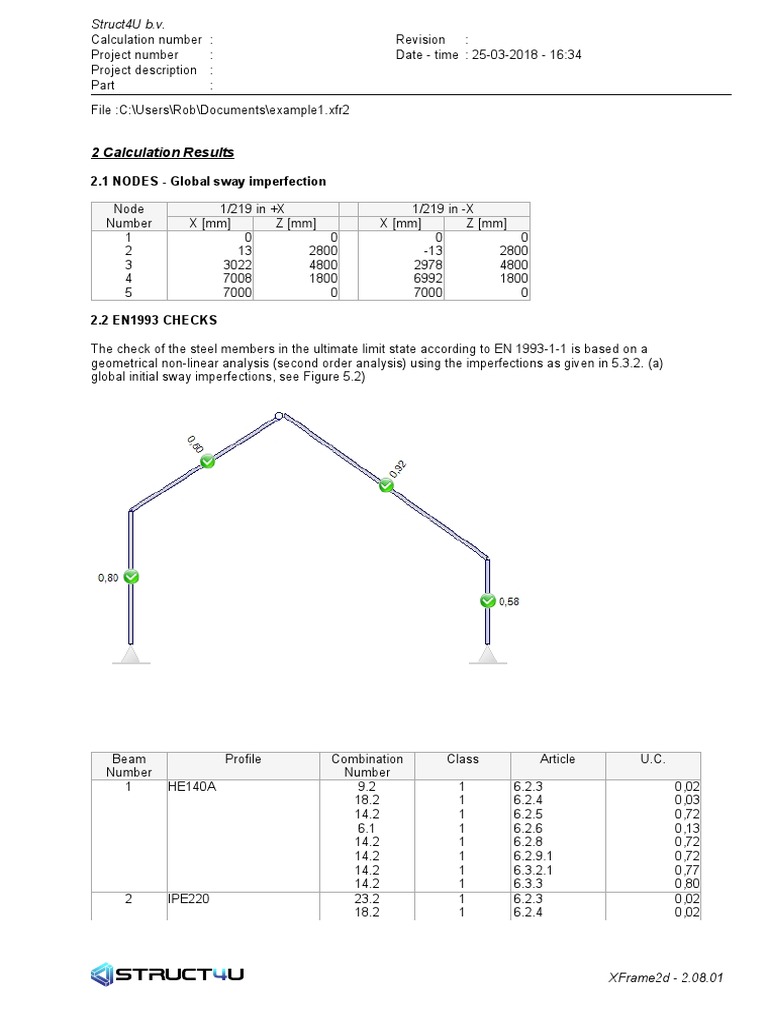 XFrame2d 2 EN | PDF | Structural Engineering | Structural Analysis