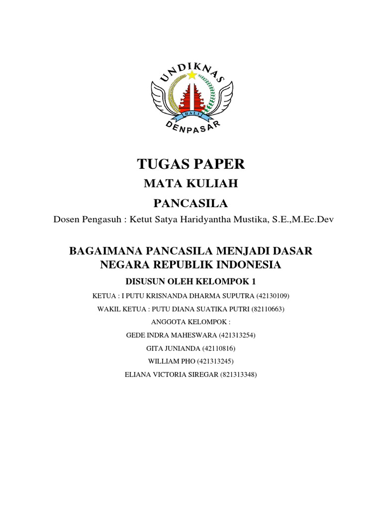Tugas Paper Pancasila | PDF
