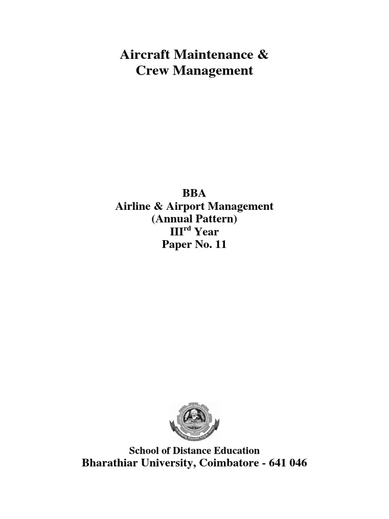 Aircraft Maintenance & Crew Management | PDF | Reliability Engineering ...