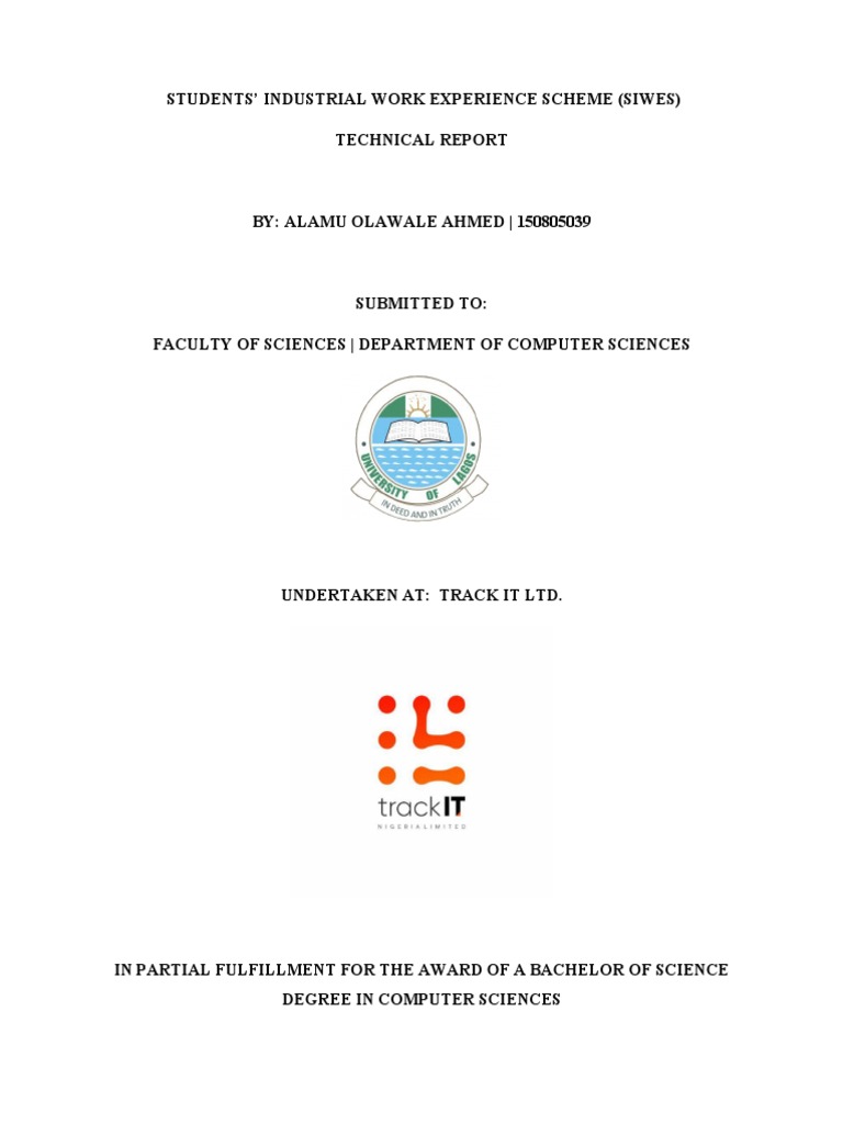 Alamu Olawale Ahmed SIWES Technical Report | PDF | Cloud Computing | Json