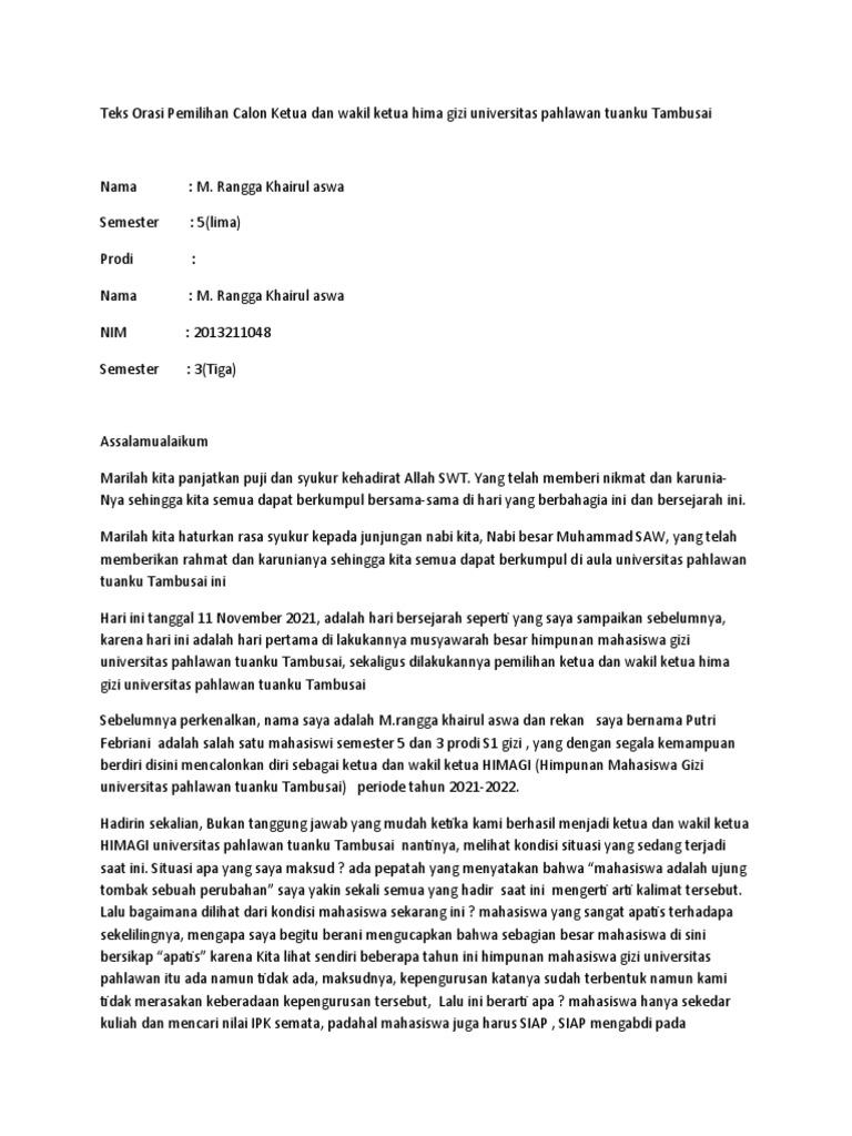 Teks Orasi hima-WPS Office | PDF